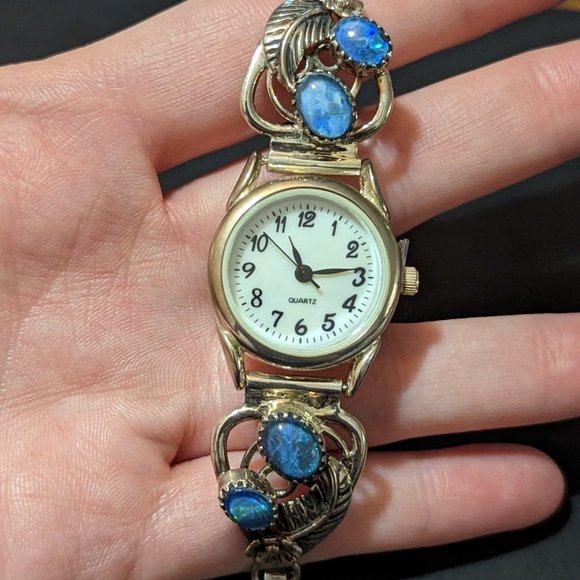 Accessories | Sterling Silver And Opal Watch Band With Watch | Poshmark
